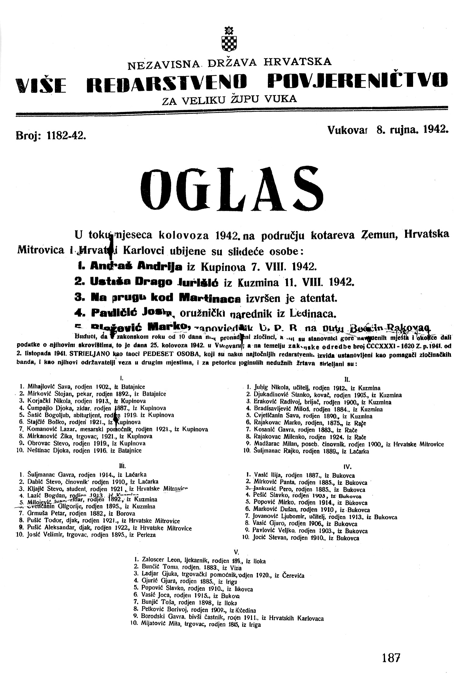 Osam decenija od streljanja Nikole Juhika i Boška Stojanovića - Sremske ...